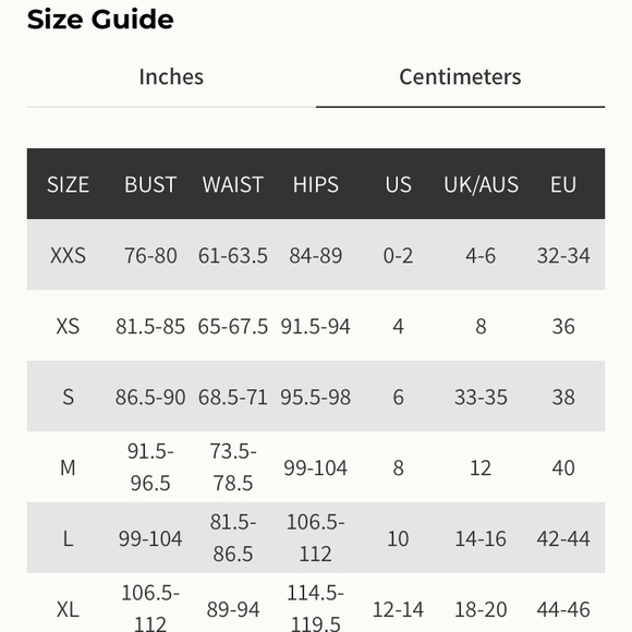 gap leggings size chart